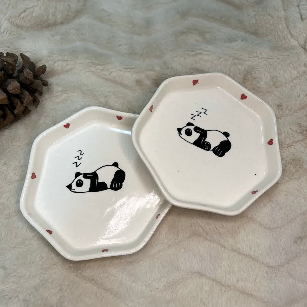 Sleepy Panda Snack Plate – Aadhyam Decors